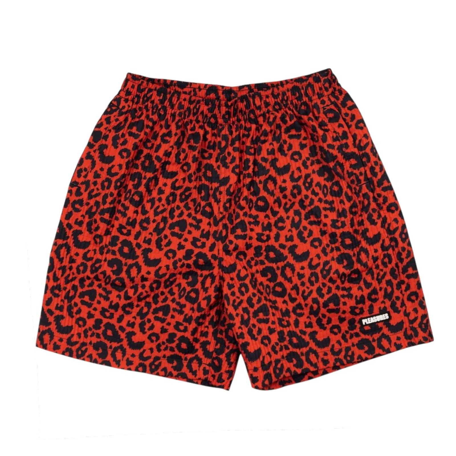 Pleasures Leopard Active Shorts 'Red'