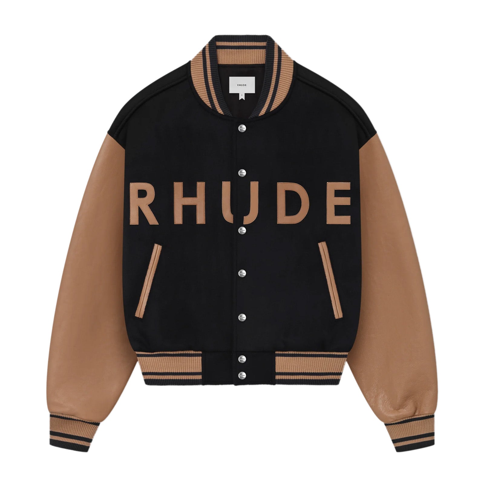 Rhude Logo Varsity Jacket 'Navy/camel'